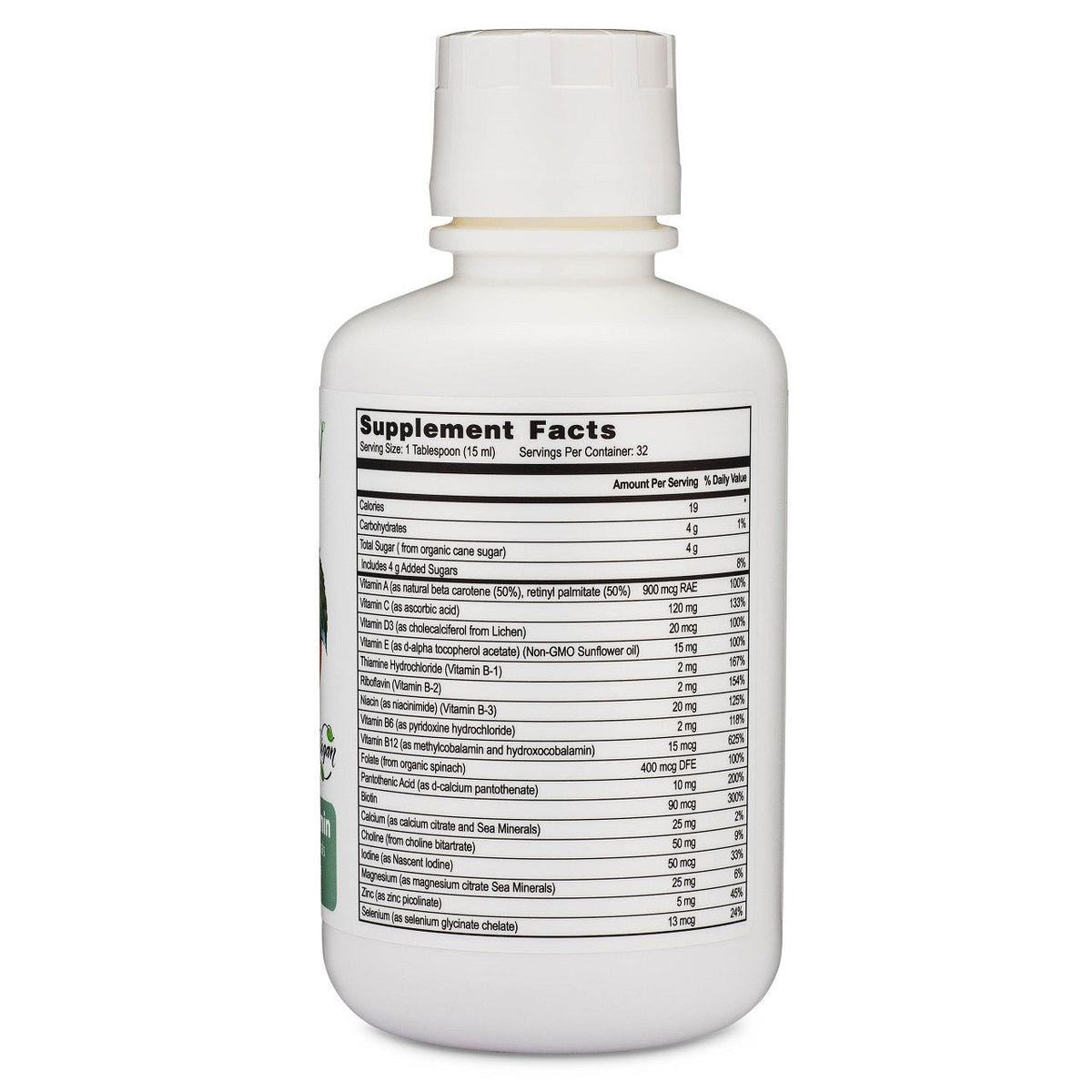 Liquid Multivitamin w/ Organic Spinach Folate, Vegan, Vegetarian, Whol ...